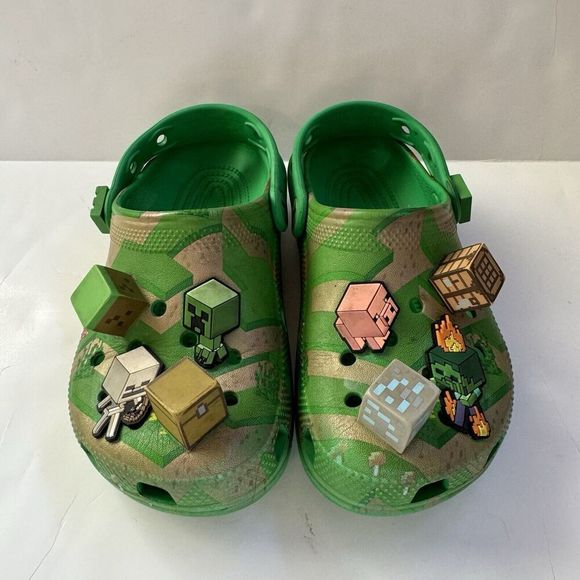 CROCS | Shoes | Crocs Minecraft Kids Child Boysgirls Size J Slip On ...